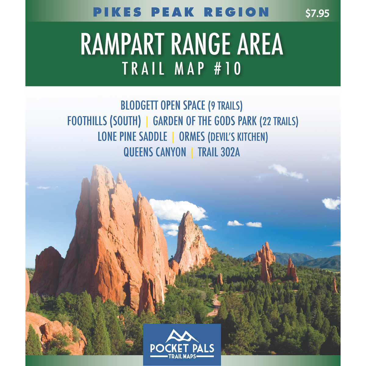 Hiking Trails Colorado Springs- Rampart Range Map #10 – Pocket Pals ...